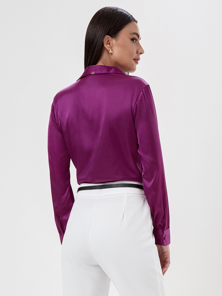 Camisa Manga Longa Super Comfy Magenta Rosana